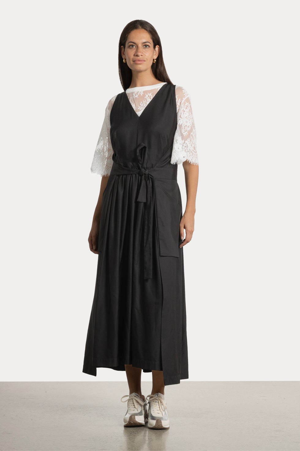 Covert Wrap Dress in Black | REPERTOIRE | Repertoire